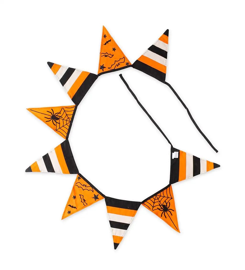 Halloween Spider Web Cotton Pennant Bunting