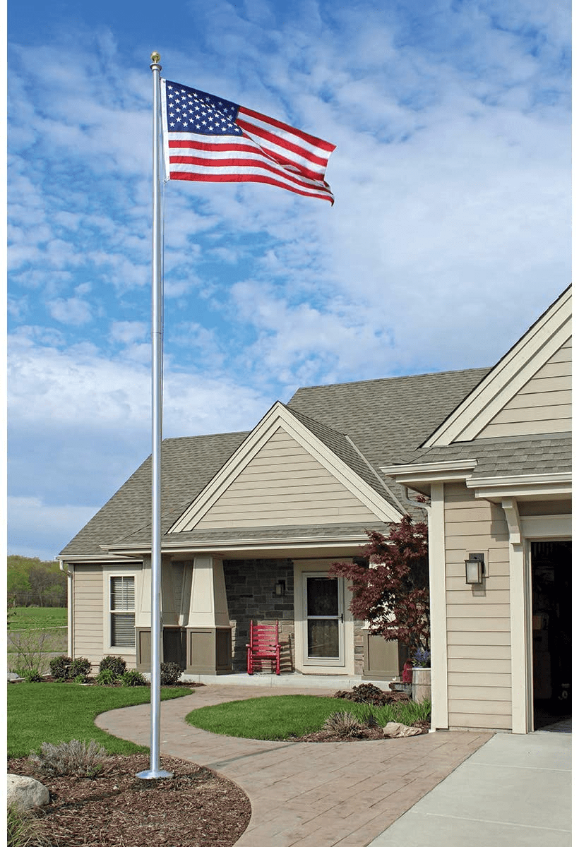 Residential In-Ground Flagpoles | FlagLadyUSA.com