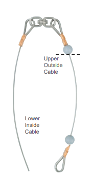 35 ft Internal Halyard Wire Cable Assembly