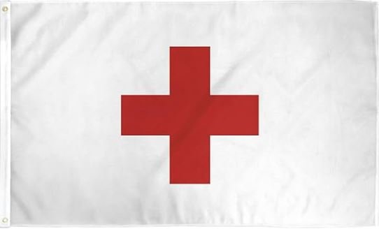 3x5 ft Sewn American Red Cross Flag