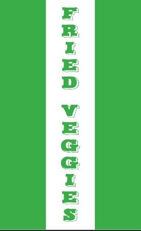 3x5 ft Vertical "Fried Veggies" Fair Flag