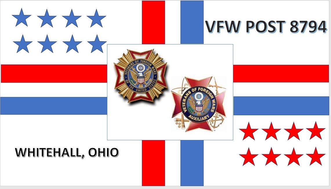 3x5 ft VFW Post 8794 Whitehall, Ohio Flag