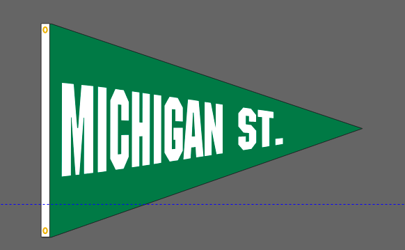 40x60 in Michigan State Big 10 Pennant