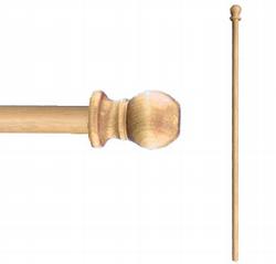 5 ft Wooden Banner Pole with Ball Top