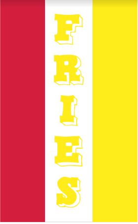3x5 ft Vertical "Fries" Fair Flag