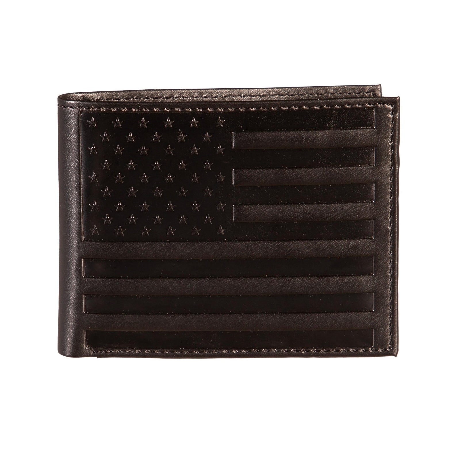 American Flag, Bi-Fold Wallet, Black