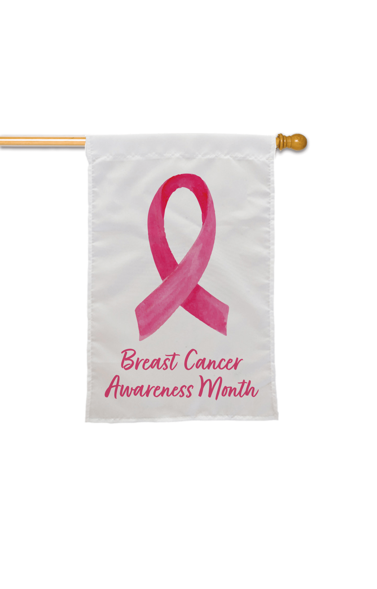 Breast Cancer Awareness Pink Ribbon Banners Double Sided | FlagLadyUSA.com
