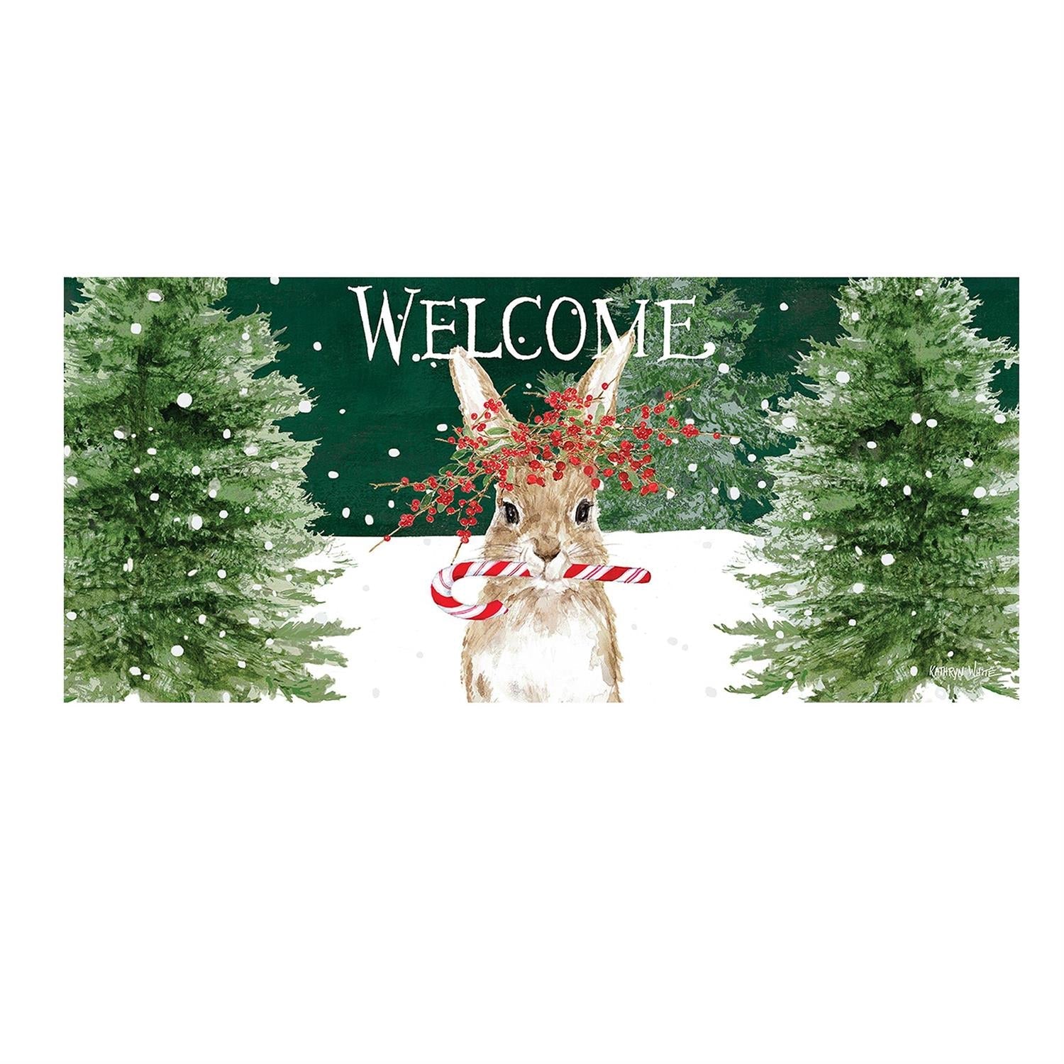 Candy Cane Rabbit Sassafras Switch Mat