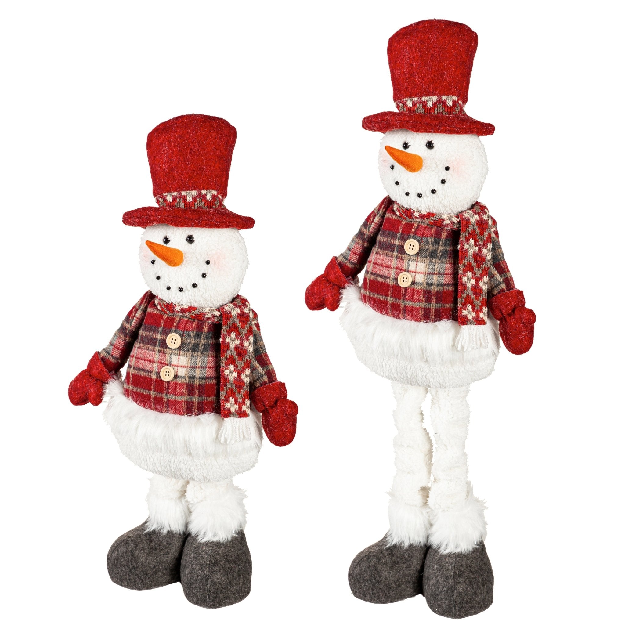 Fabric Christmas Snowman Table Décor with Telescopic Legs