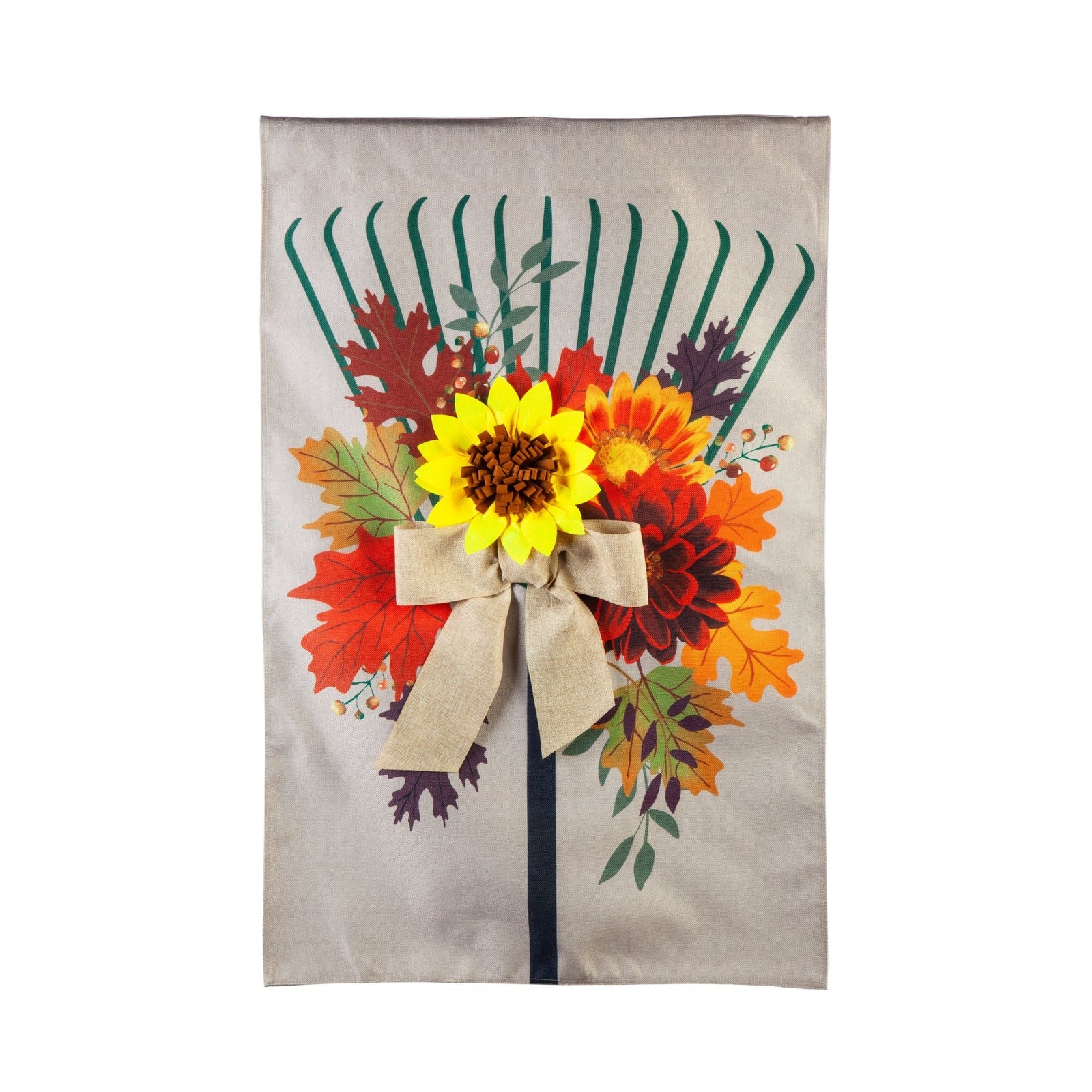 Fall Floral Rake Banner