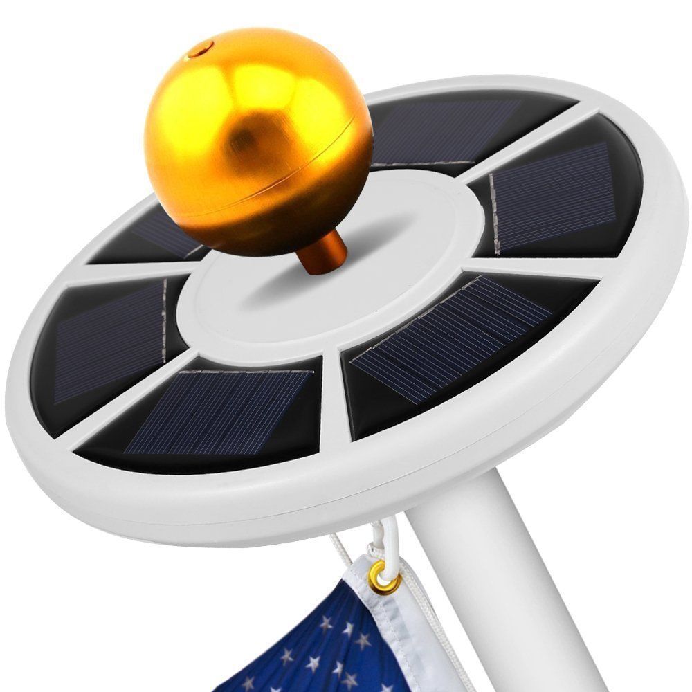 Flagpole Disc Series Solar Flagpole Lights | Flagpole Lights ...