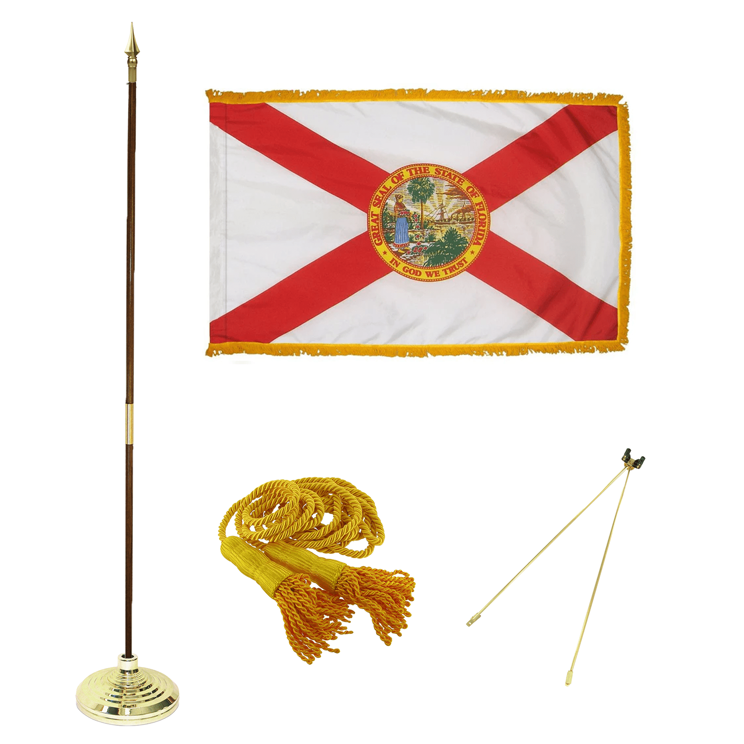 Florida Indoor Flag Sets | State of Florida | FlagLadyUSA.com