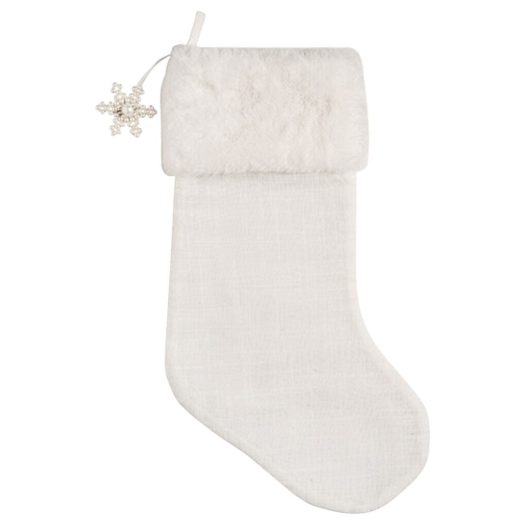 Fur Snowflake Stocking