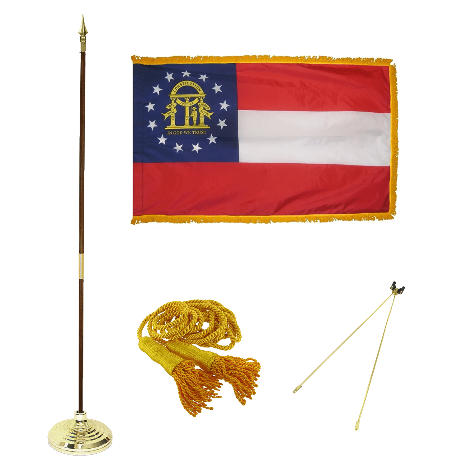Georgia Indoor Flag Sets | State of Georgia | FlagLadyUSA.com