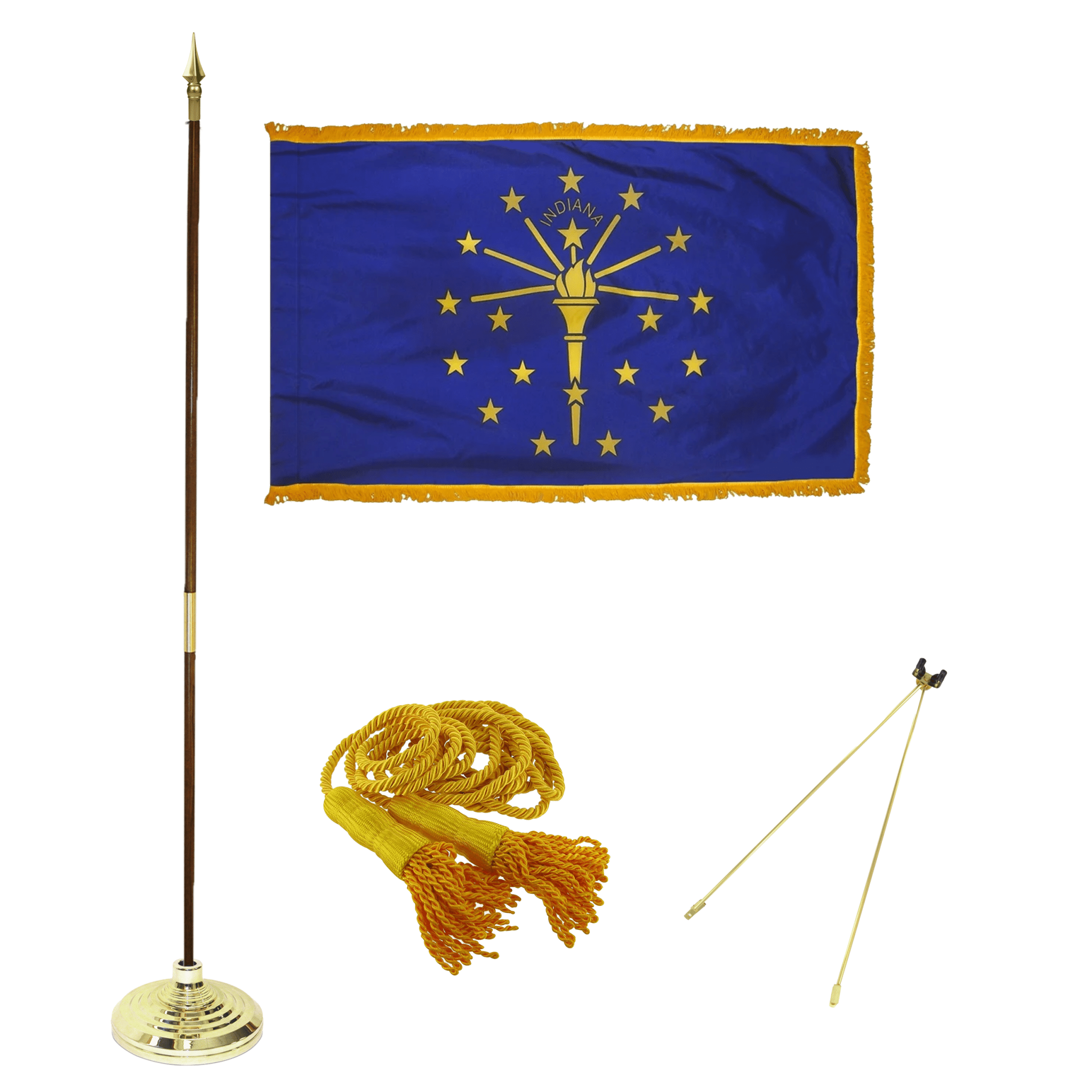 Indiana Indoor Mounted Sets | State of Indiana | FlagLadyUSA.com