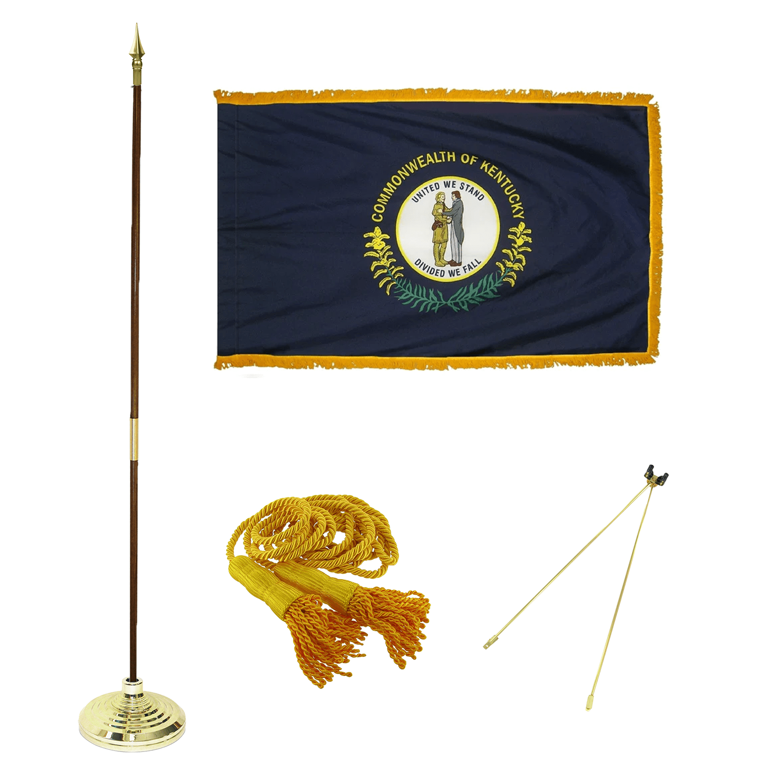 Kentucky Indoor Flag Sets | State of Kentucky | FlagLadyUSA.com