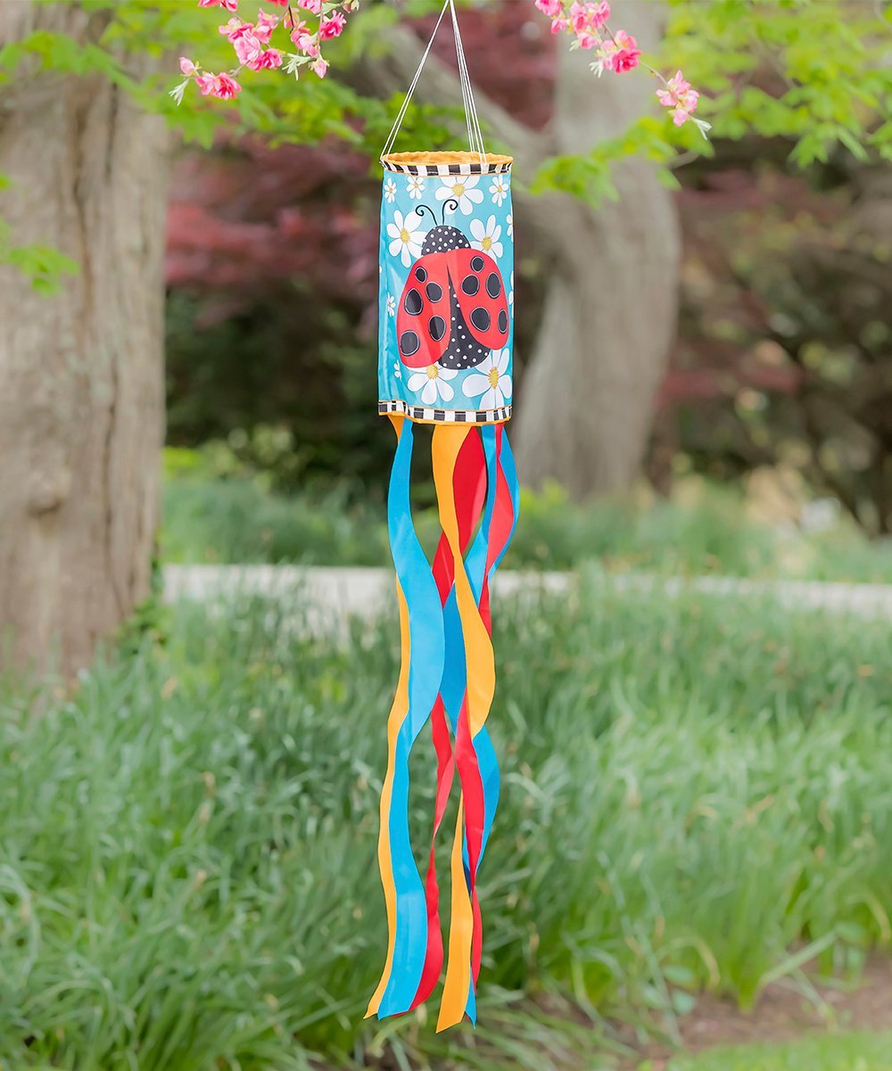 Ladybug with Daisies Windsock