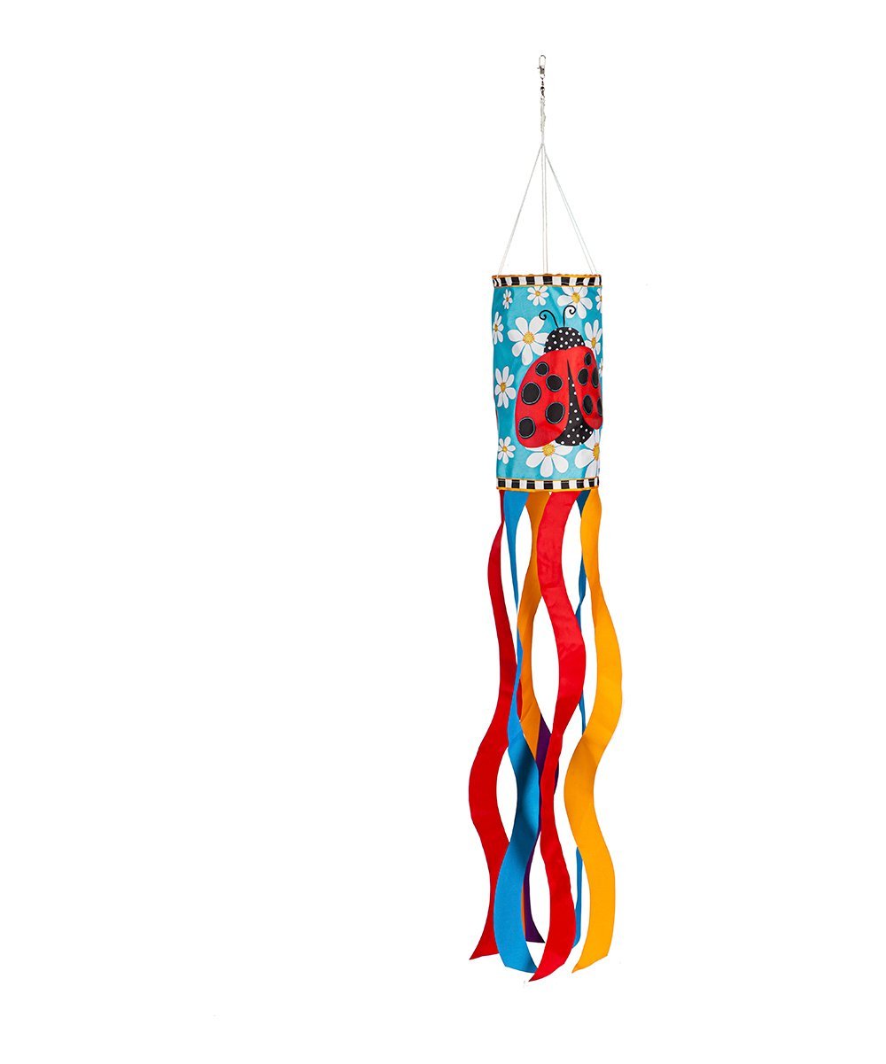 Ladybug with Daisies Windsock
