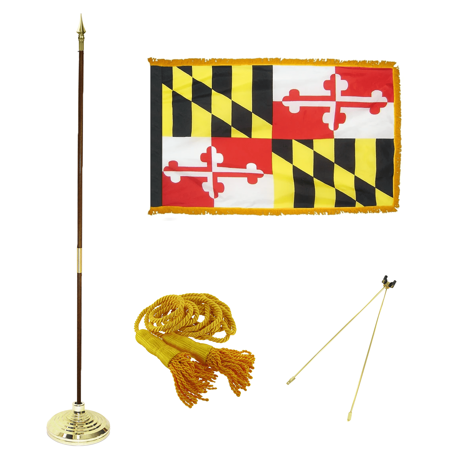 Maryland Indoor Flag Sets | State of Maryland | FlagLadyUSA.com