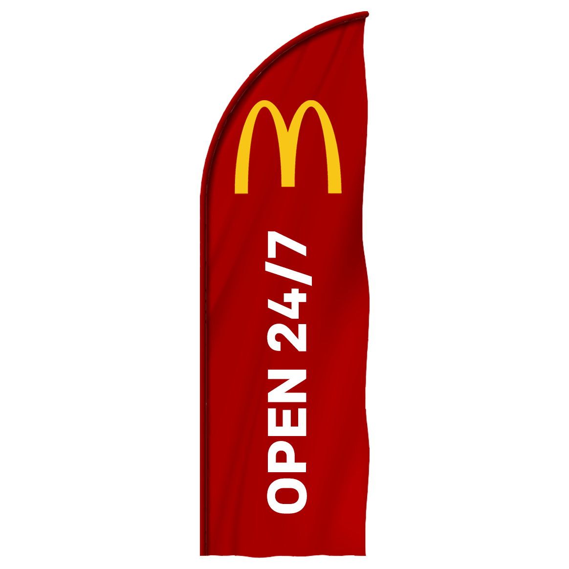 McDonald's "Open 24/7" Feather Flag | McDonalds Flags | FlagLadyUSA.com