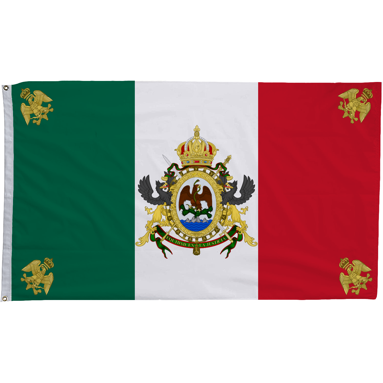 Mexican Empire Crown Flag (1864-1867) | Historical Mexican Flags ...