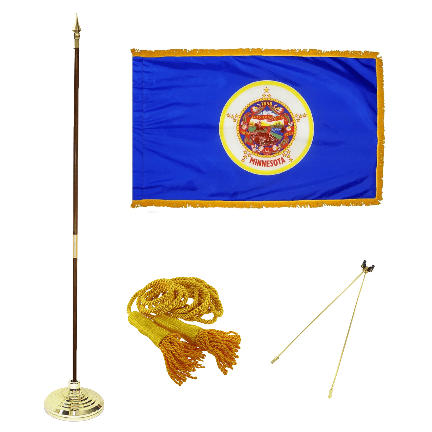Minnesota Indoor Flag Sets | State of Minnesota | FlagLadyUSA.com