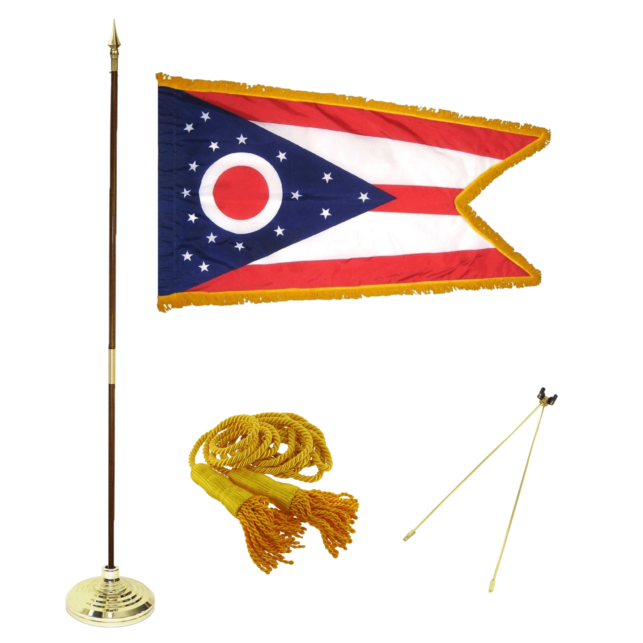 Ohio Indoor Mounted Sets | State of Ohio | FlagLadyUSA.com