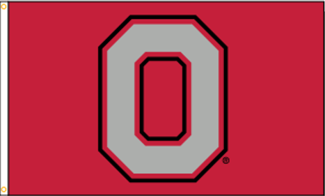 Ohio State Outlined Block O Flags