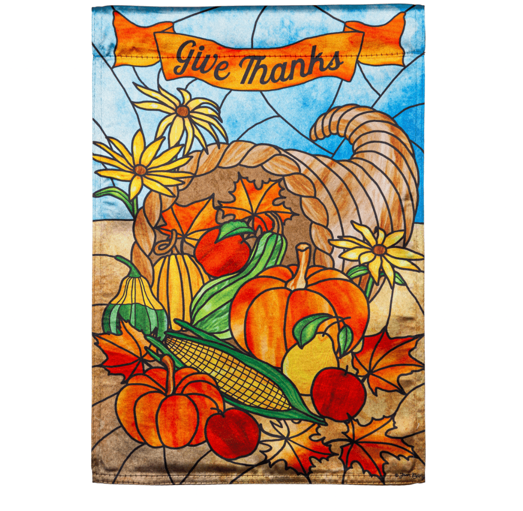 Stained Glass Cornucopia Lustre Banner