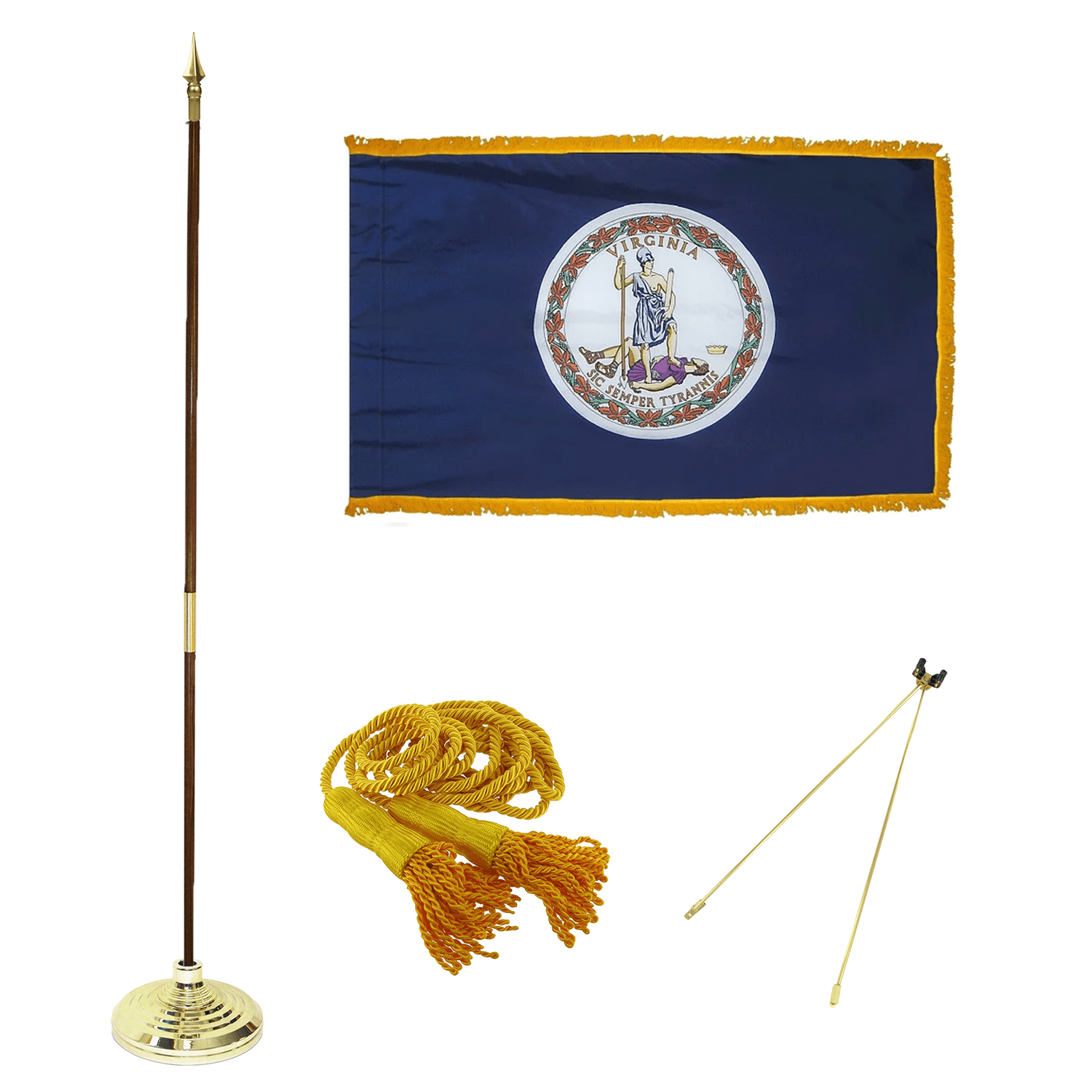 Virginia Indoor Mounted Sets | State of Virginia | FlagLadyUSA.com