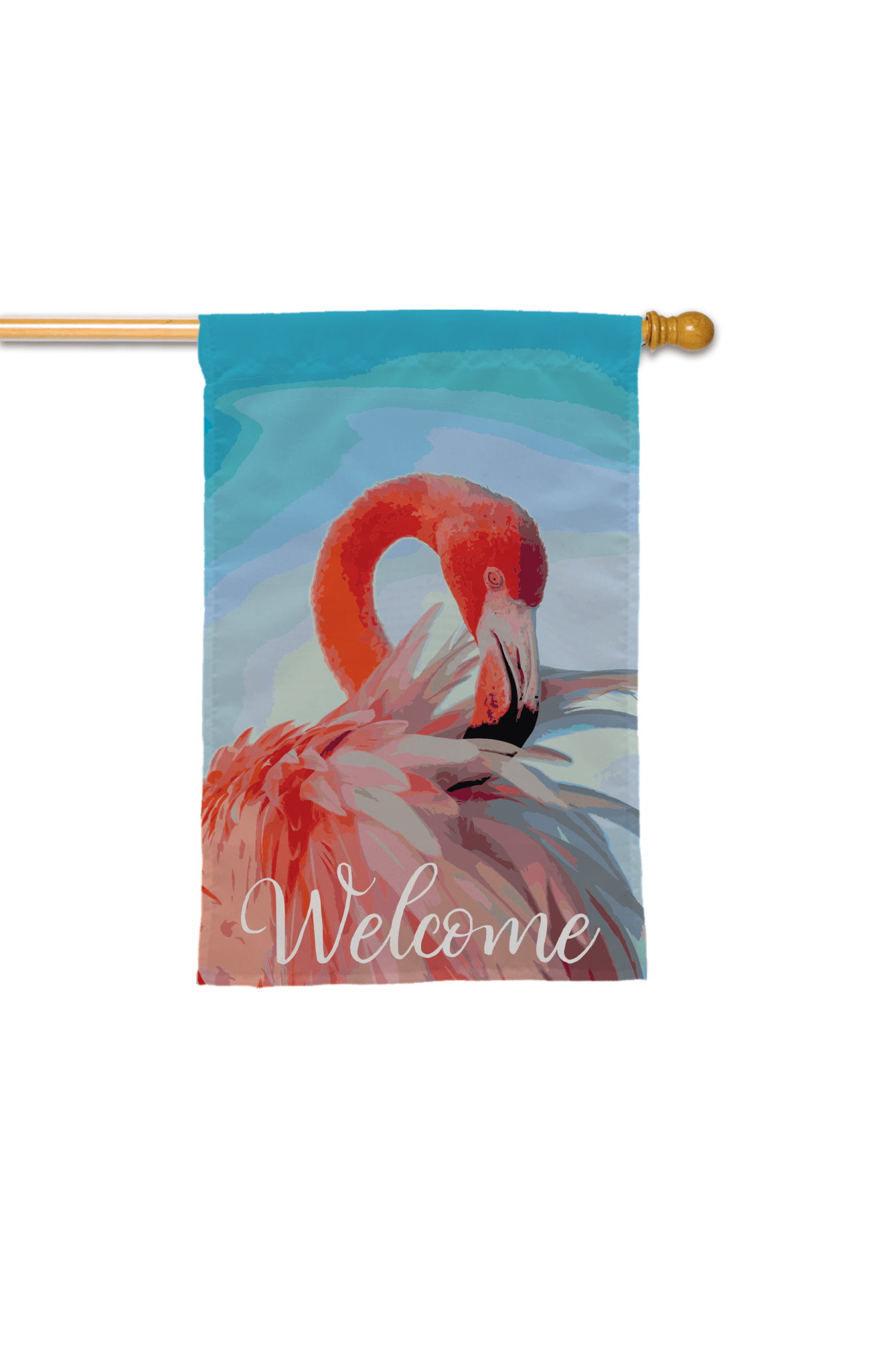 Welcome Flamingo Flag