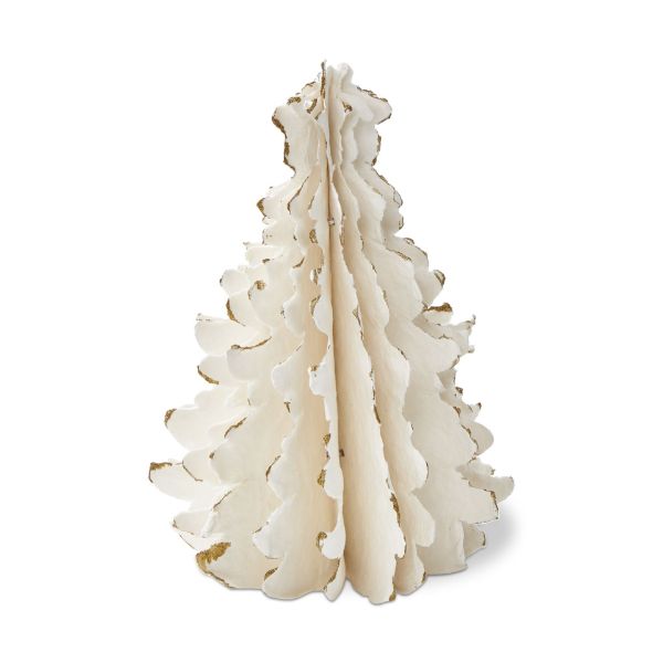 White Shimmer Paper Tree Decor