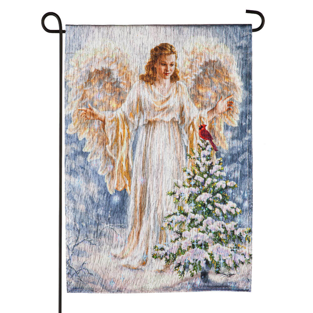 Woodland Glistening Angel Flags | FlagLadyUSA.com